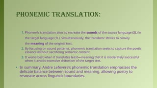 ANDRE LEFEVER’S CLASSIFICATION.pptx..... | PPTX