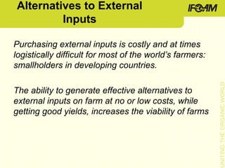 Alternatives to external inputs | PPT
