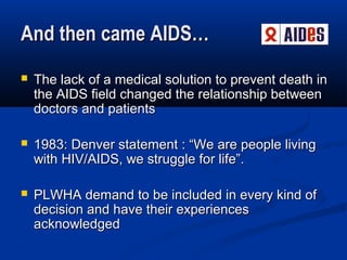 AIDS activism : Nothing for us without us | PPT