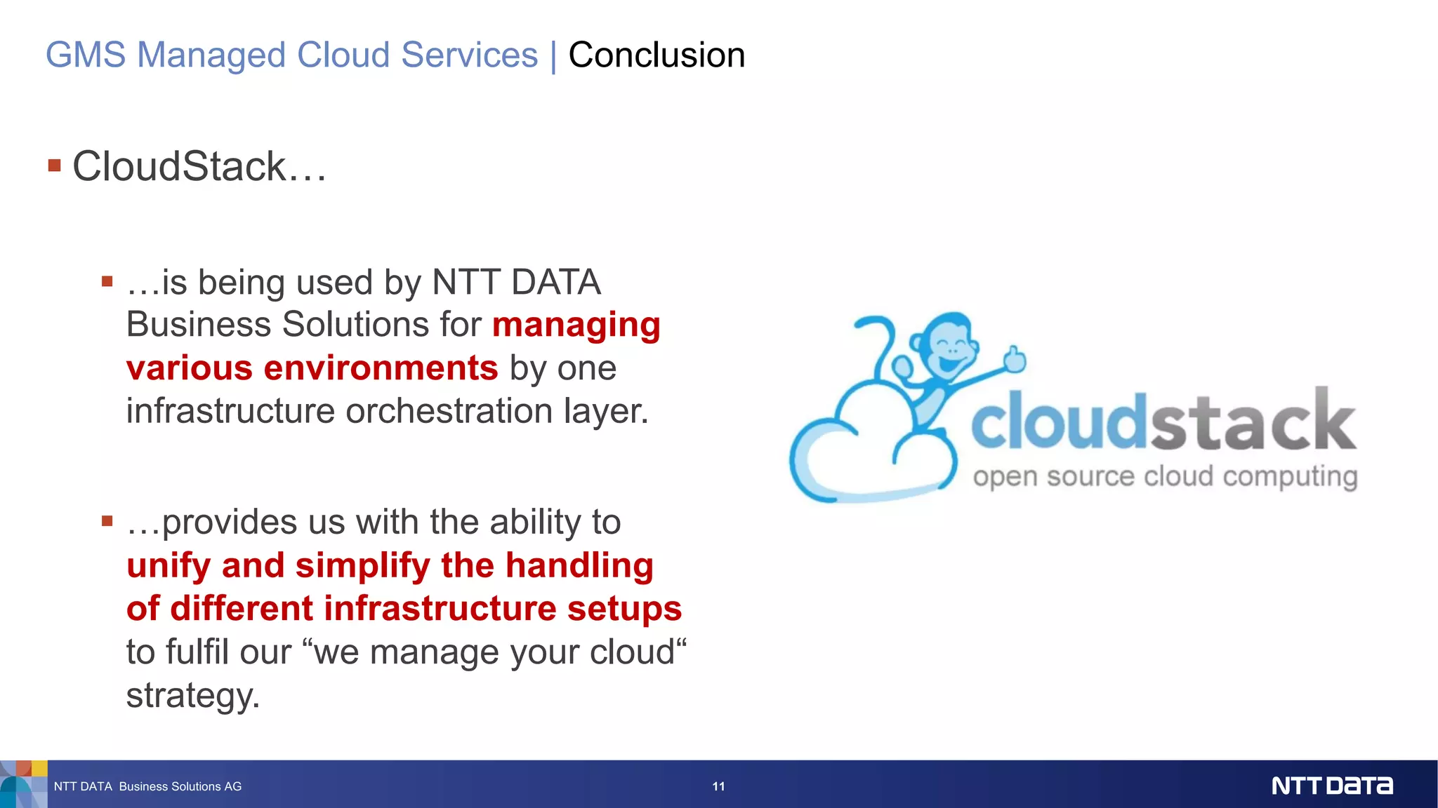 CloudStack At NTT DATA Business Solutions | PPT