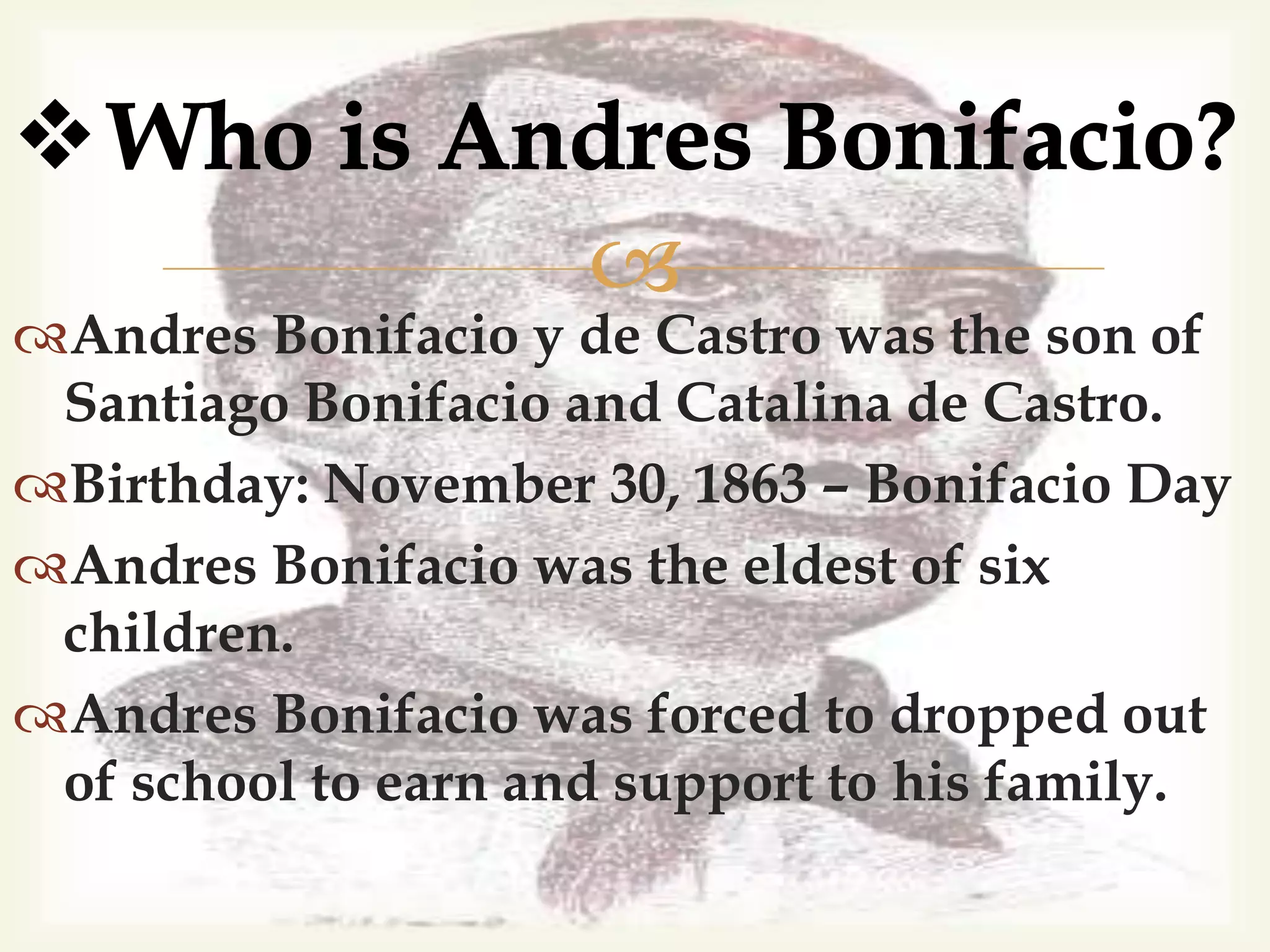 Andres bonifacio | PPTX