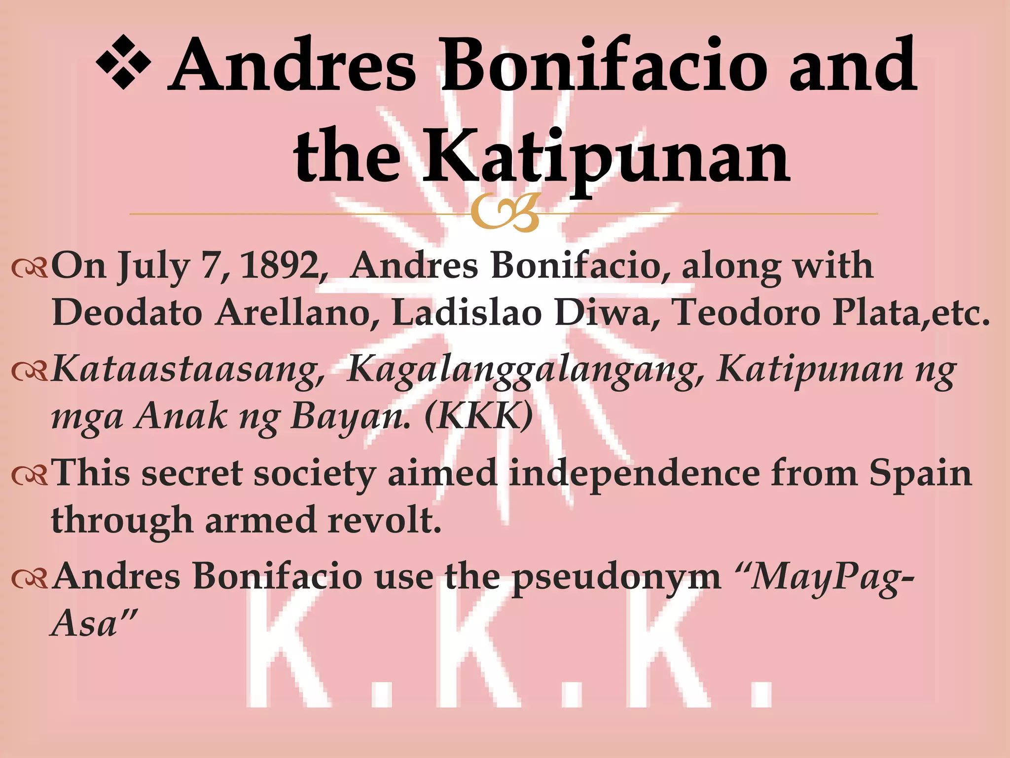 Andres bonifacio | PPTX