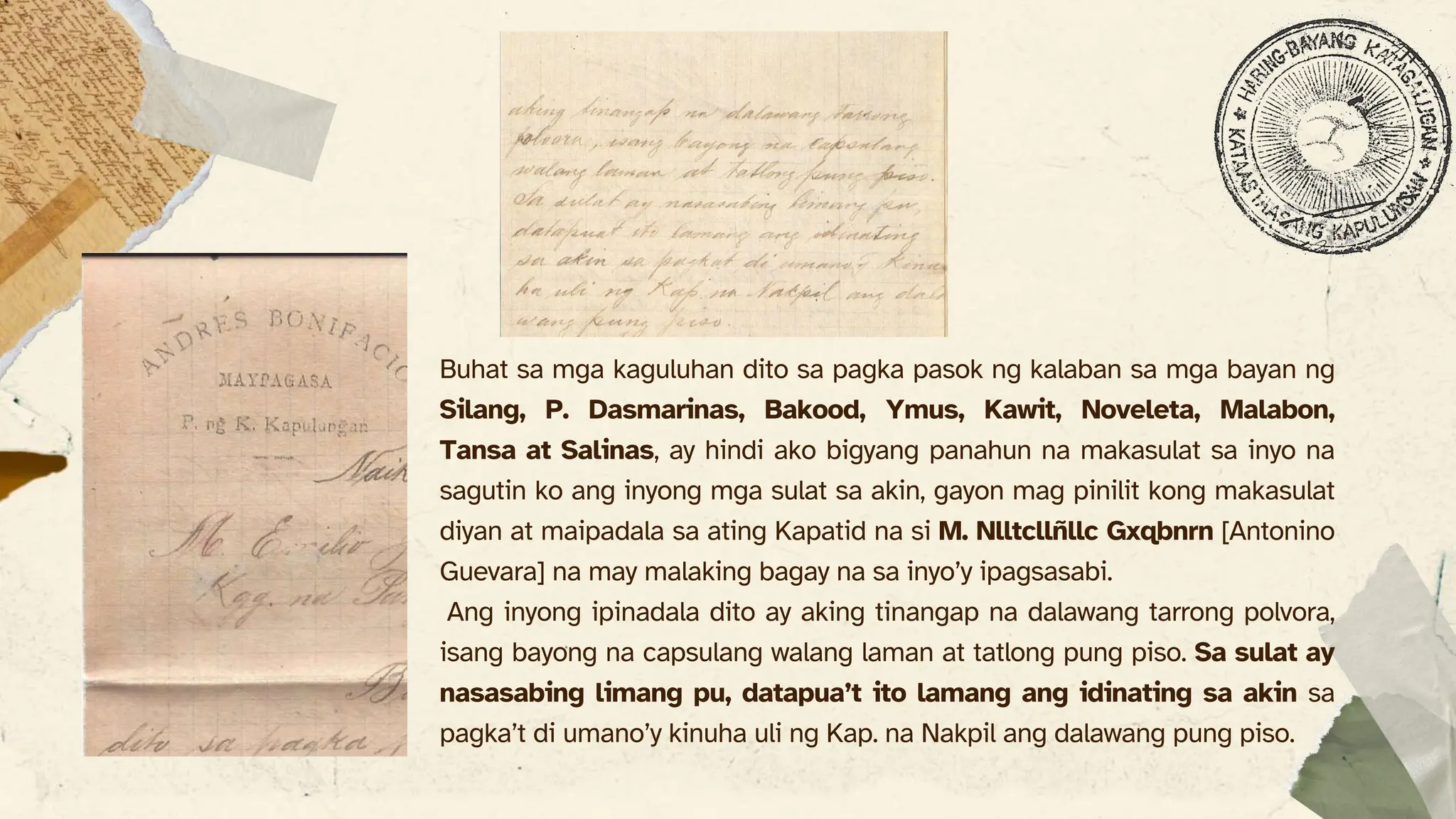 Andres Bonifacio’s Letter to Emilio Jacinto (1).pptx