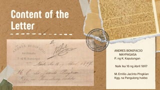 Andres Bonifacio’s Letter to Emilio Jacinto (1).pptx