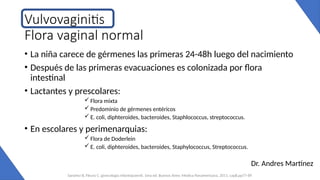 sangrado vaginal y leucorrea en paciente infaltil bajo contexto de ...