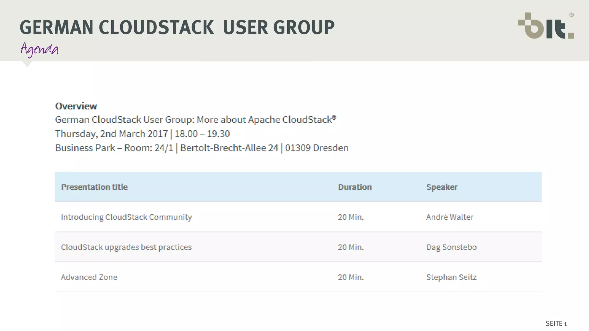 Introduction CloudStack Community - Andre Walter | PDF