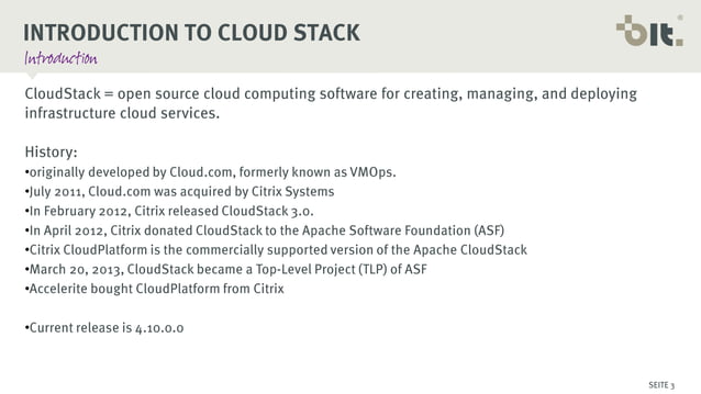 Introduction CloudStack Community - Andre Walter | PPT