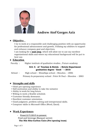 Andrew Atef CV | DOC