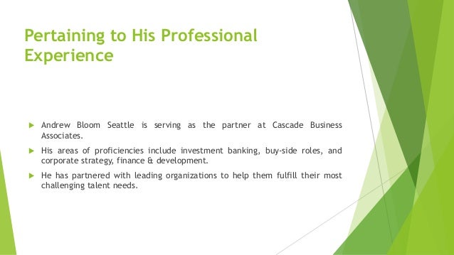 Andrew Bloom Seattle is a Registered Investment Advisor | PPT