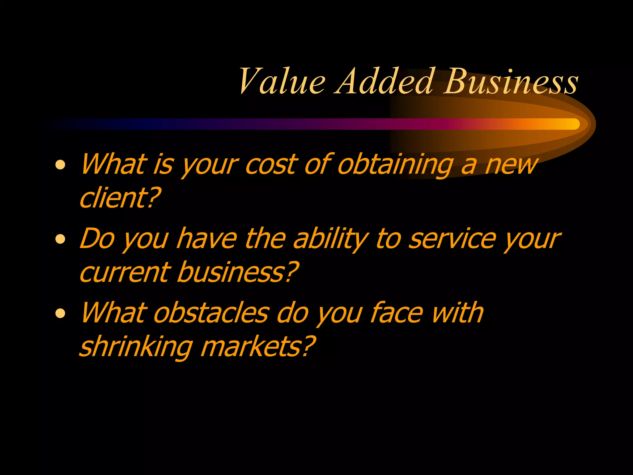 Andrew Bregman Value Added Business | PPT
