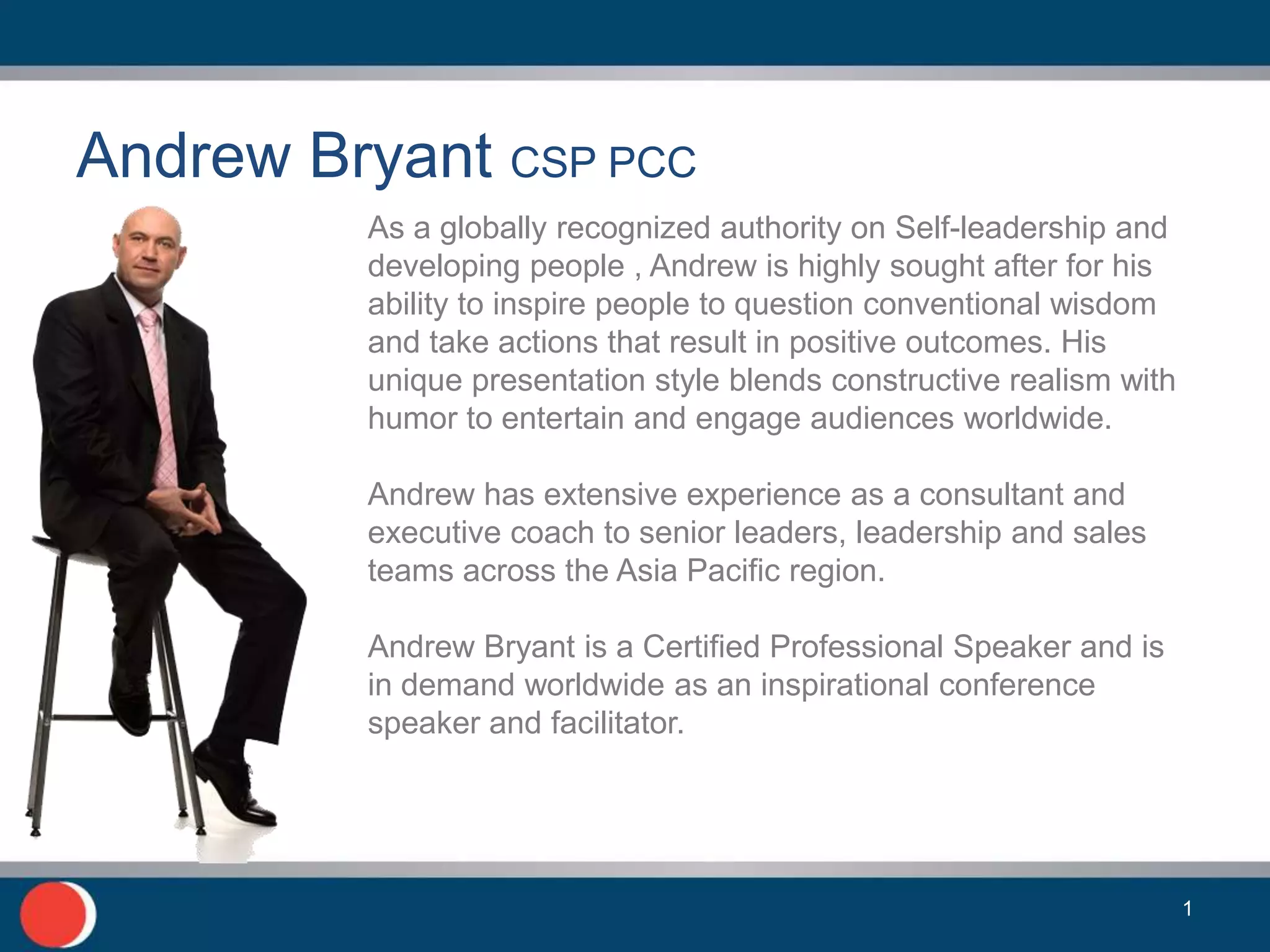 Andrew Bryant, Author, Speaker and Coach | PPTX
