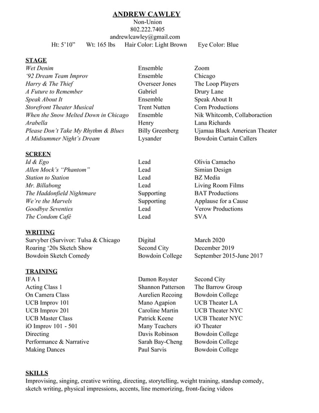 Andrewcawley resume | PDF