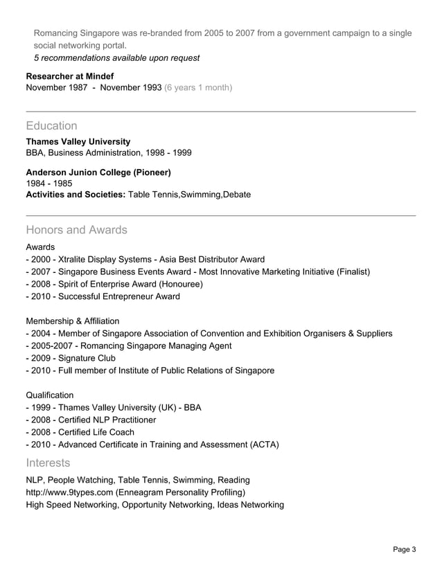 Resume of Andrew Chow, the Brand Strategist | PDF