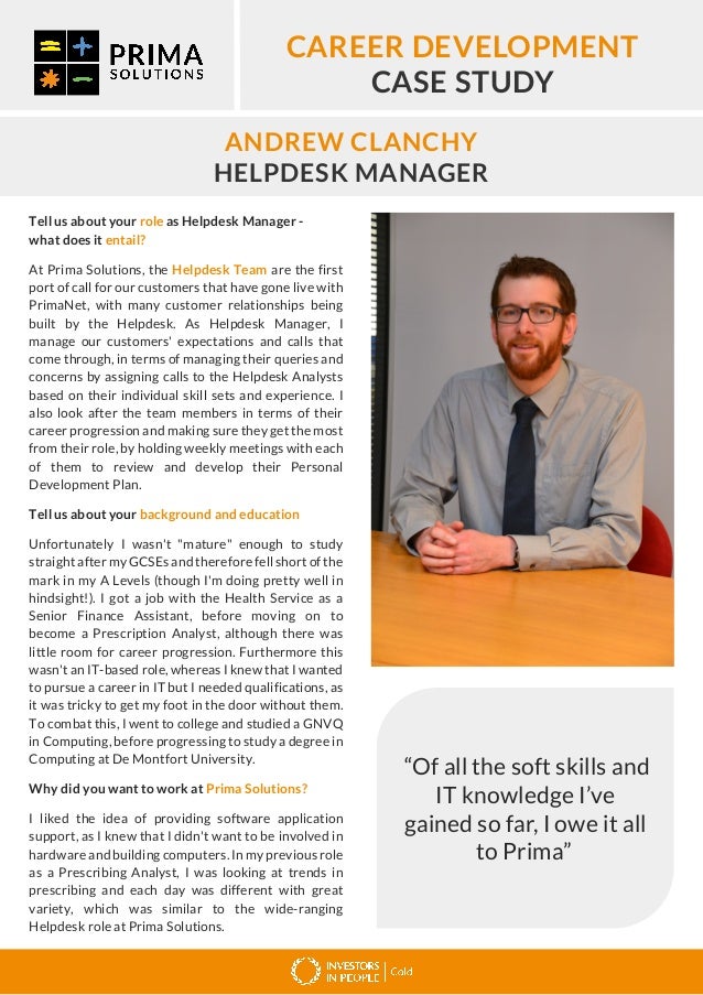 Andrew Clanchy Career Case Study Andrew Clanchy Career Case Study
