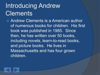 Andrew clements | PPTX