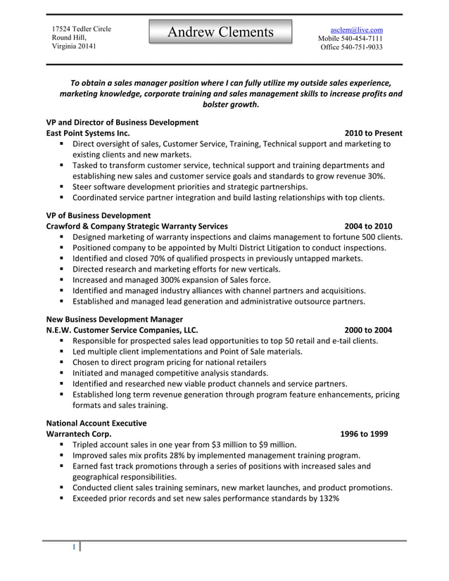 Andrew Clements Resume | PDF