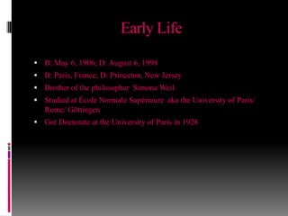 Andre weil | PPTX