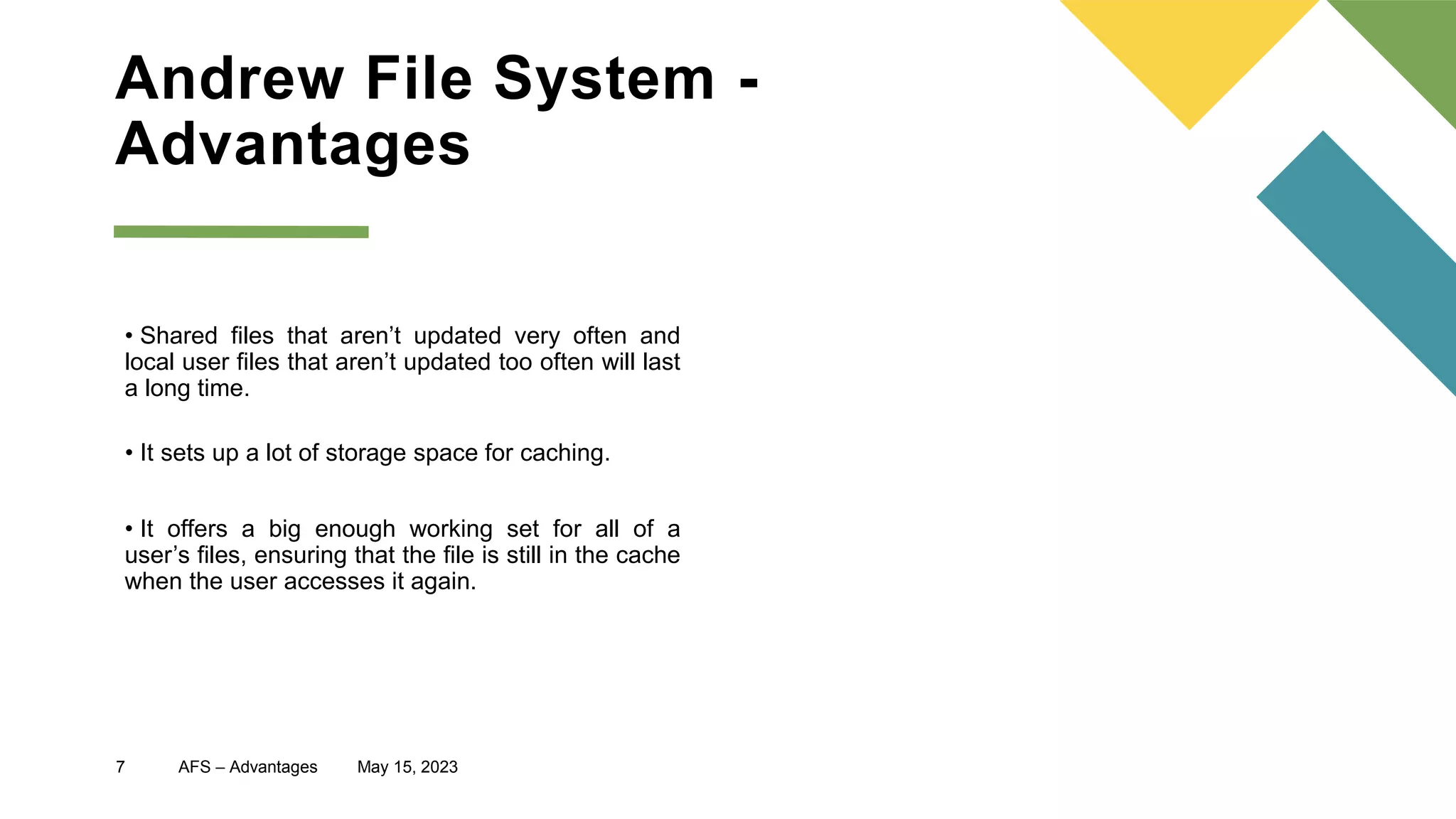 Andrew File System - Distributed Computing | PPTX Andrew File System - Distributed Computing | PPTX