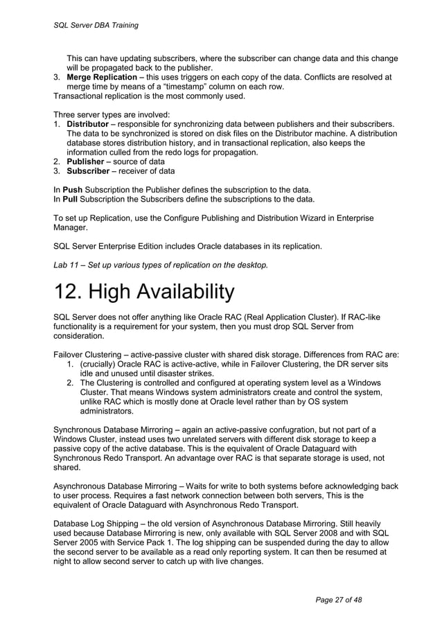 Andrewfraserdba.com training sql_training | PDF