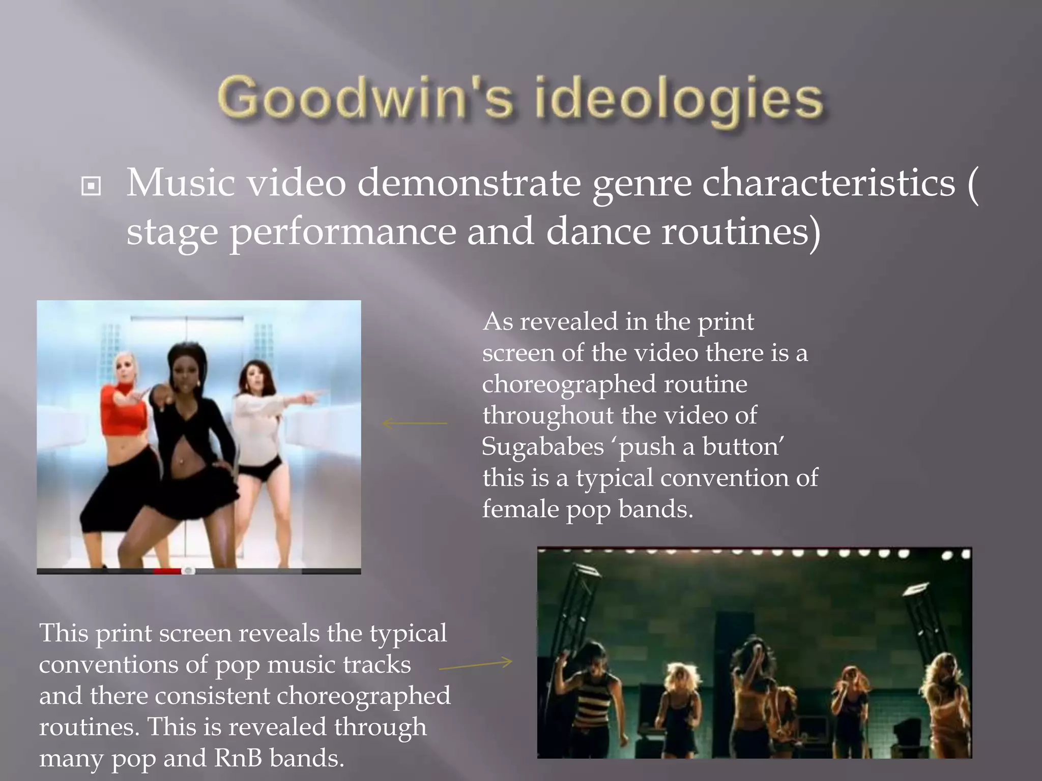 Andrew goodwin | PPTX | Music Video | Genres