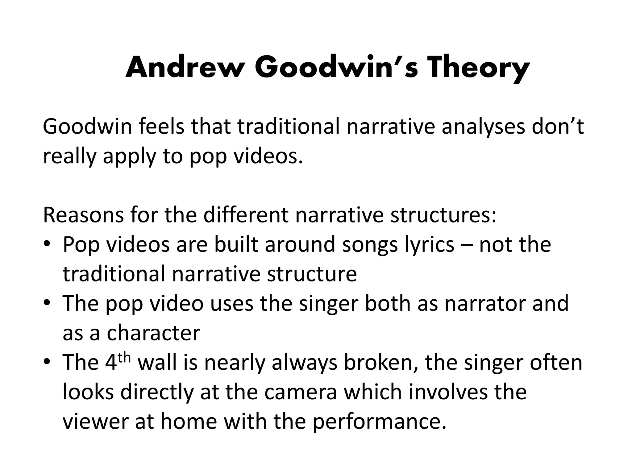 Andrew goodwin's theory | PPTX