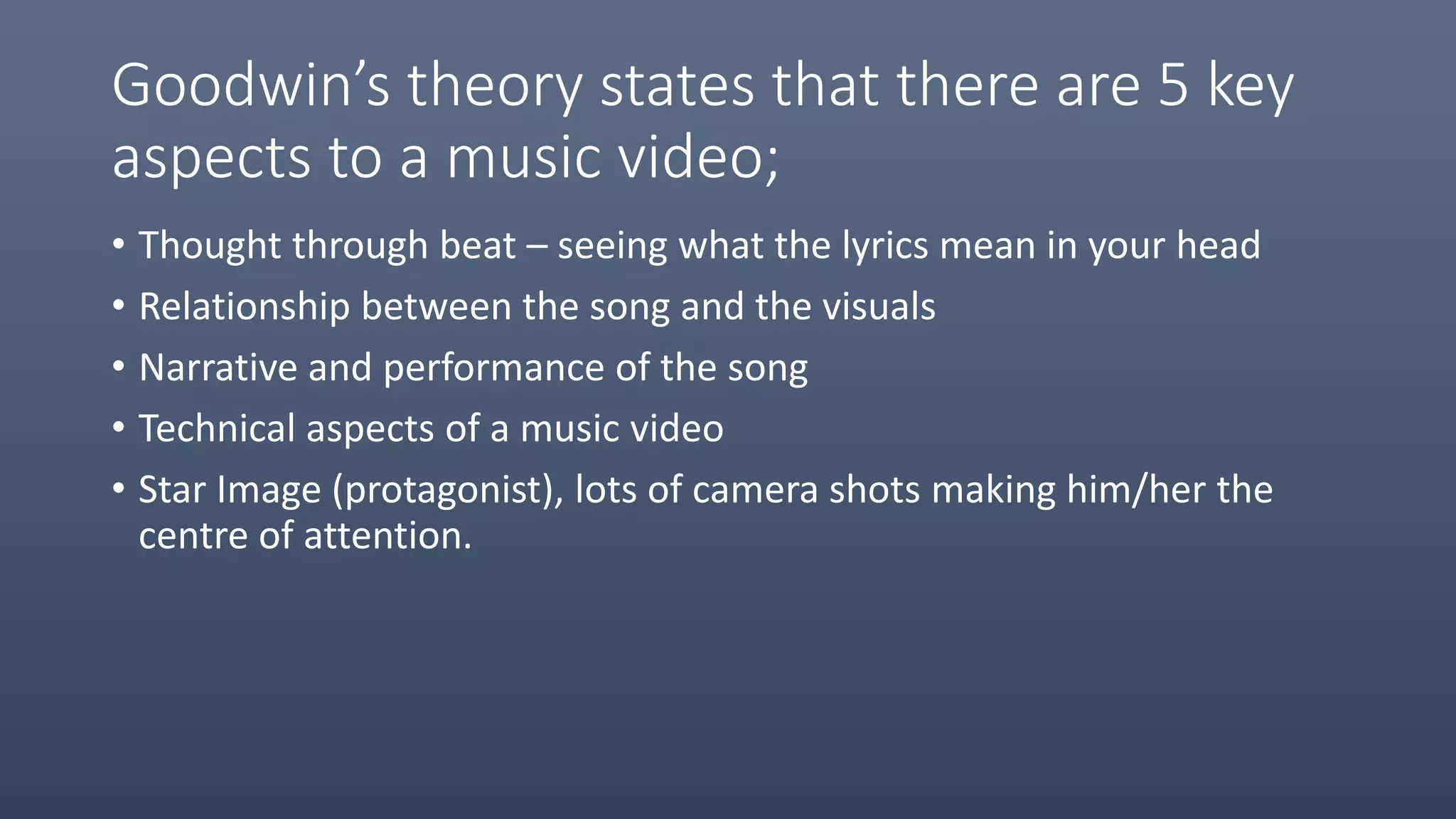 Andrew goodwin’s music video theory | PPTX | Video Production | Content Production