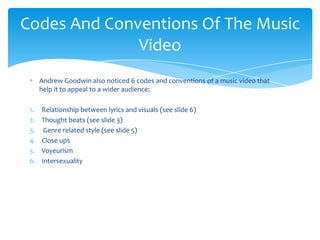 Andrew goodwin’s theory | PPT