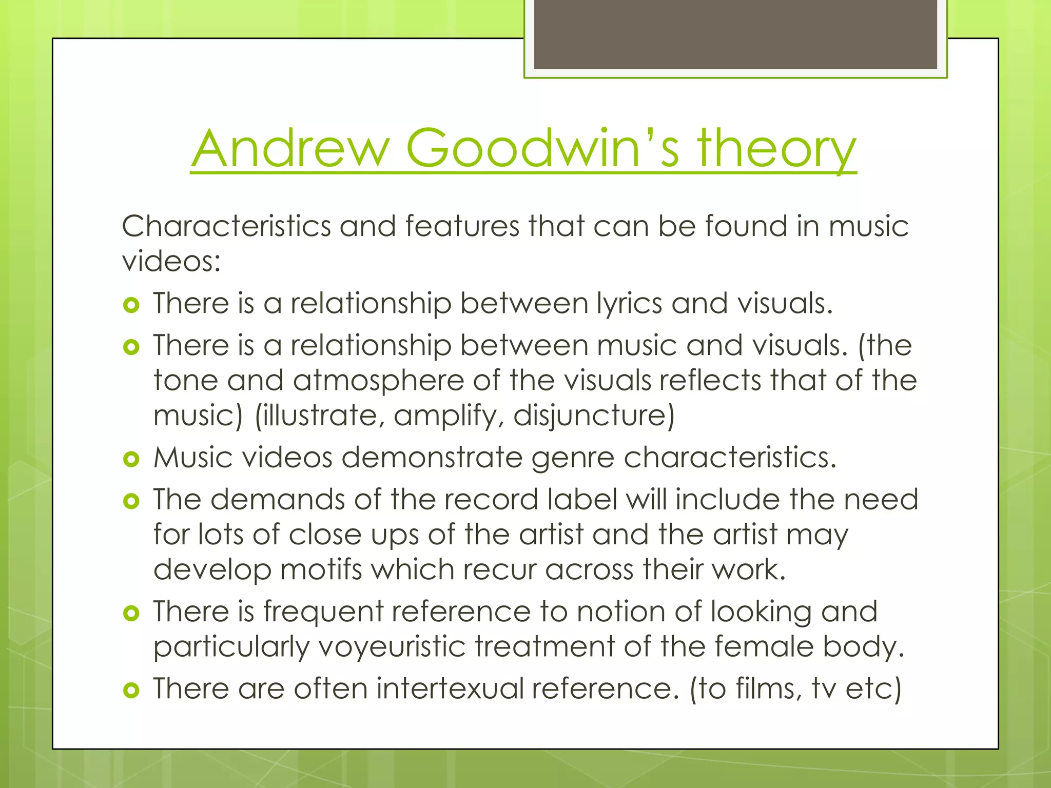 Andrew goodwin theory | PPT