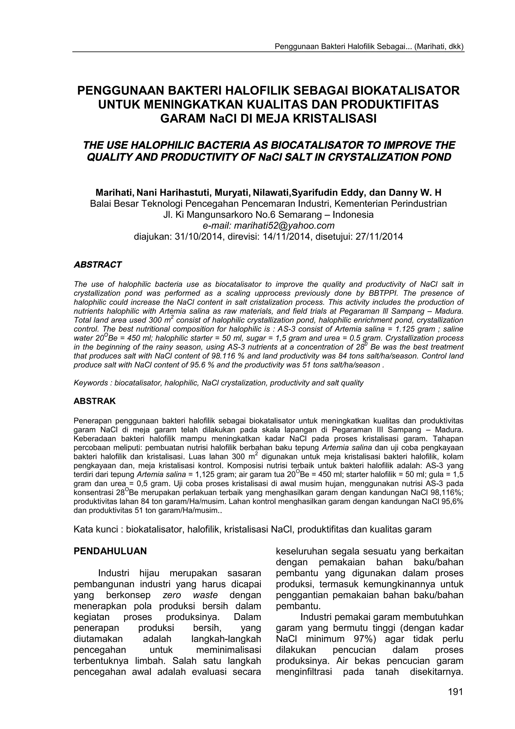 Andrew hidayat 70948-id-penggunaan-bakteri-halofilik-sebagai-bio | PDF