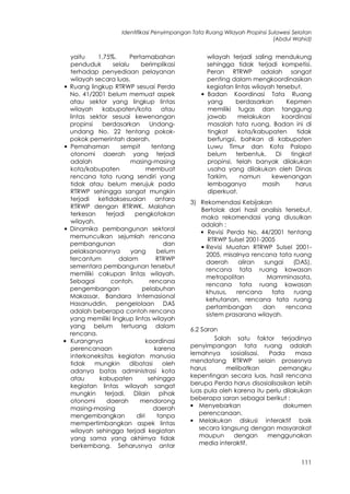 Andrew hidayat identifikasi penyimpangan tata ruang wilayah propinsi ...