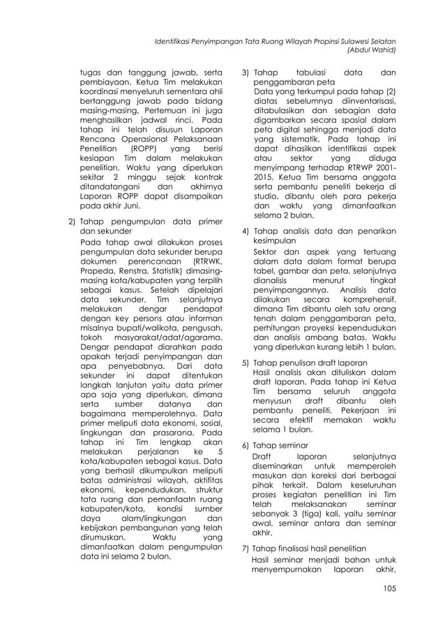 Andrew hidayat identifikasi penyimpangan tata ruang wilayah propinsi ...