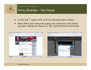 MoD and Army Library and Information Service, part 1 - Andrew ...