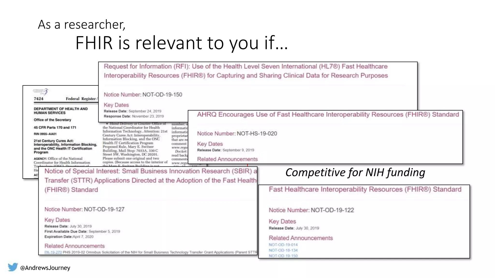 A Guide to FHIR Starting - by Andrew J King, PhD | PPT