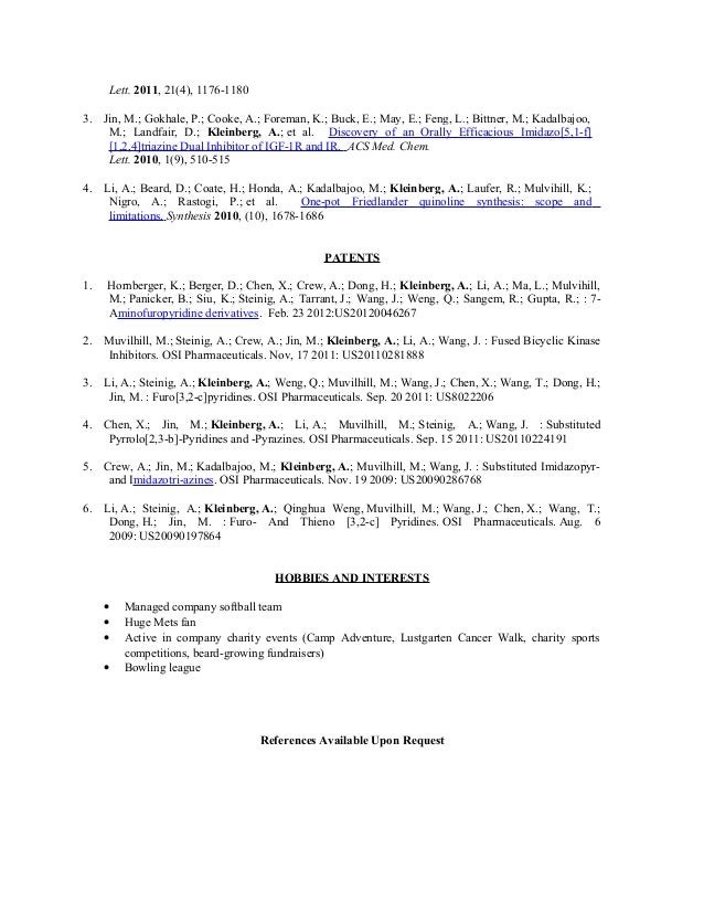 Andrew Kleinberg Resume