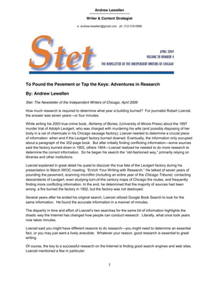 Andrew Lewellen's Writing Samples | PDF