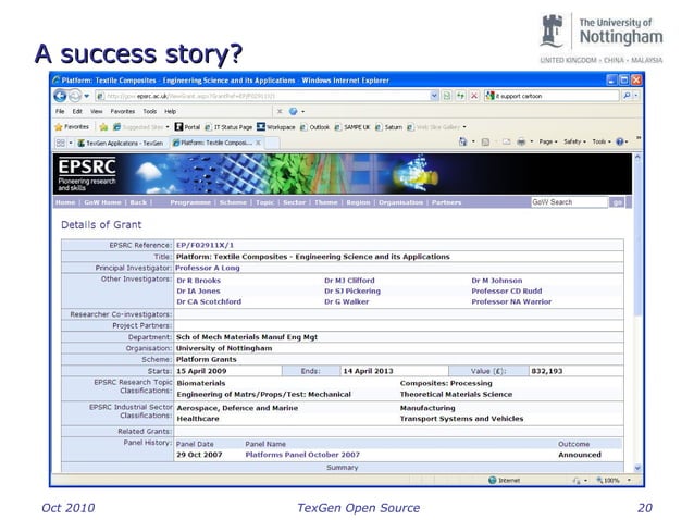 TexGen: Open Source Software for Modelling of Textile Composites | PPT