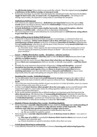 Andrew Macklin, "Hypocrisy, Revealing The Ugly Truth" speech. The ...