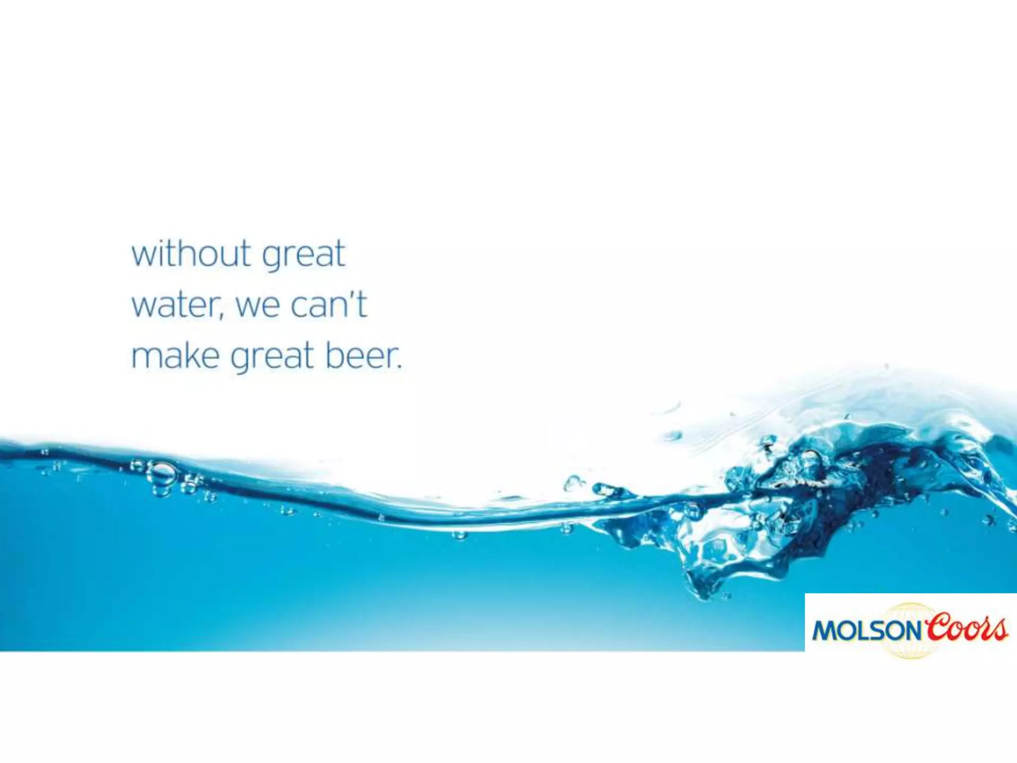 Andrew Molson, Molson Coors at Canadian Water Summit | PPT