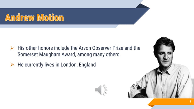 Andrew motion- An Introduction | PPT