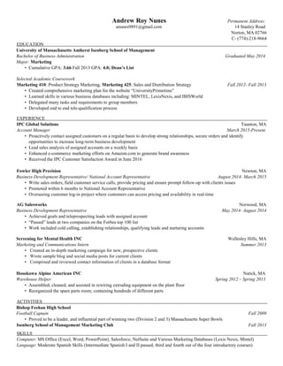 Andrew Nunes' Resume | PDF