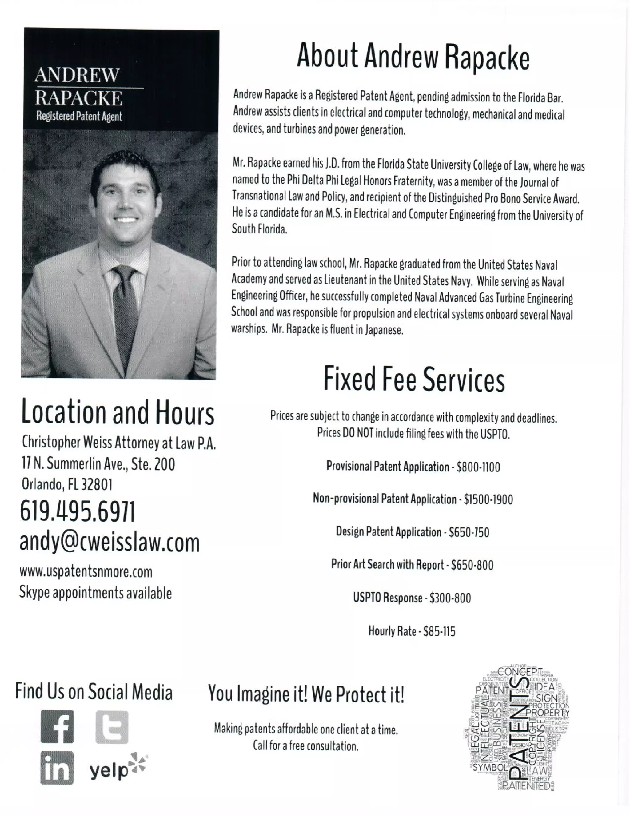 About Andrew Rapacke - Registered Patent Agent | PDF