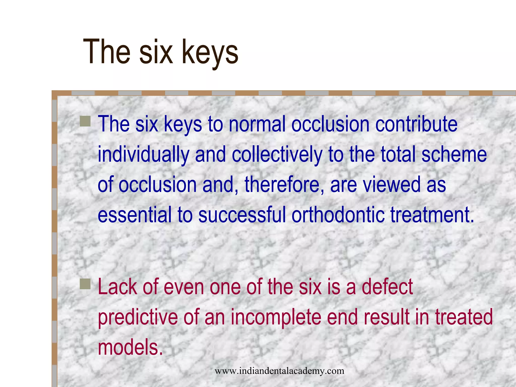 Andrews 6 keys | PPT