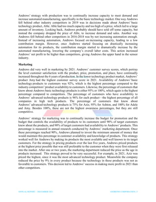 2021 Annual Report of Andrews Corporation | PDF