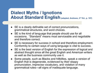 Andrews Ch. 8 - Dialect | PPTX