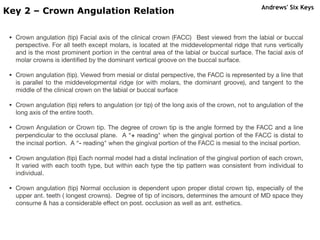 Andrews' six keys to normal occlusion | PDF