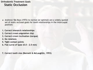 Andrews' six keys to normal occlusion | PDF
