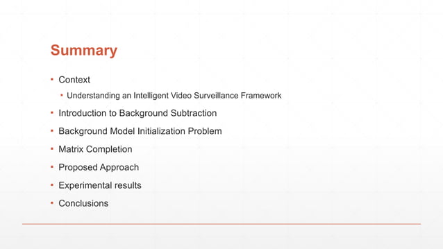 Comparison Of Matrix Completion Algorithms For Background Initialization In Videos Ppt 9485