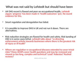 Andrew Watterson, Reclaiming Health and Safety for All Part 1.ppt
