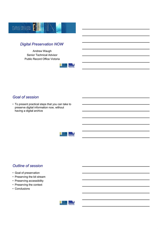 Andrew Waugh presentation | PDF