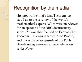 Andrew Wiles Biography